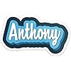 Amazon.com - Cartoon Anthony Name Sticker - Waterproof Vinyl Decal for ...