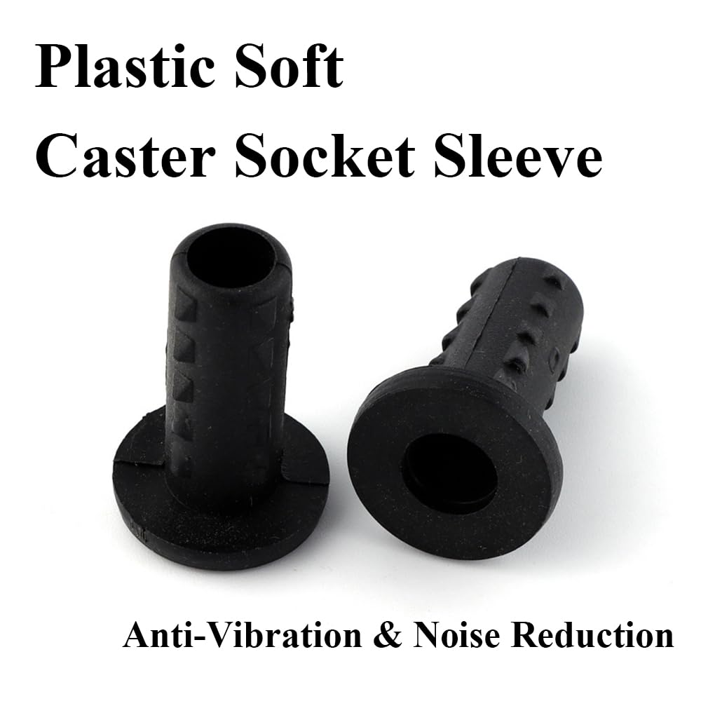 Haidong Square Caster Socket Plastic Sleeve Caster Black Square Caster ...