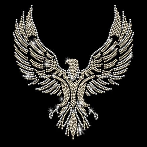 Amazon.com: PLIGREAT Eagle Pattern Rhinestone Iron on Hotfix Heat ...