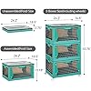 Amazon.com: Homeforce Collapsible Storage Bins with Lids and Wheels ...