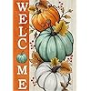 Amazon.com : Covido Welcome Fall Pumpkins Decorative Garden Flag ...