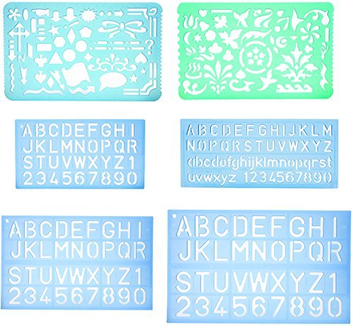 Snapklik.com : Set Of 2 Artistic Drafting Templates And 4 ABC Lettering ...