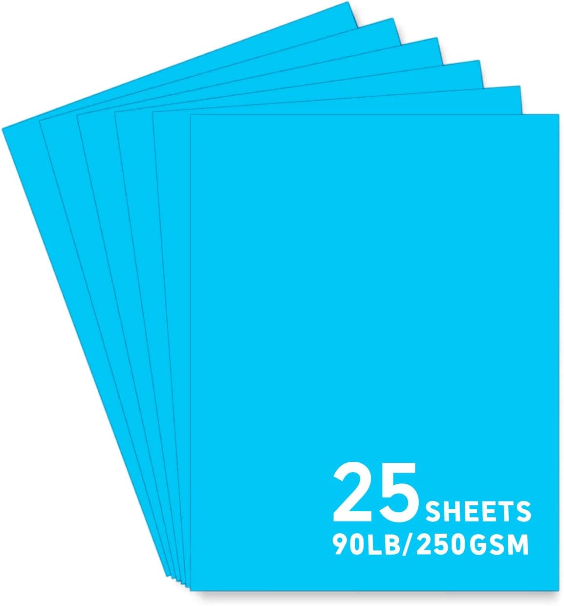 Amazon.com : 25Sheets Blue Cardstock Paper, 8.5 x 11 Card stock for ...