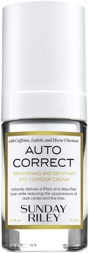 Sunday Riley Auto Correct Brightening and Depuffing Eye Contour Cream ...