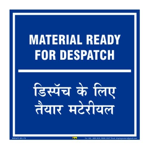 Mr. Safe - Material Ready For Despatch Sign Eco Vinyl Sticker 8 inch X ...