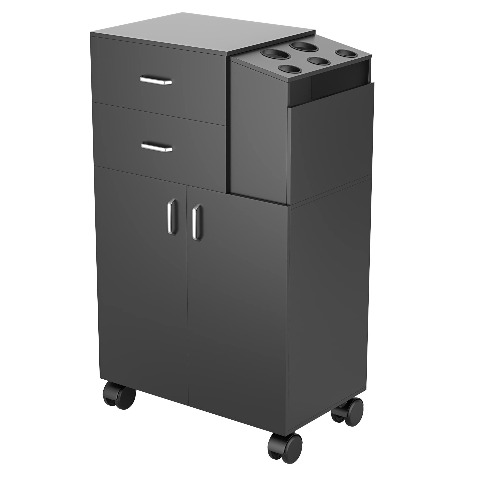 Amazon.com: Paddie Salon Trolley Cart with Wheels, 2 Drawer Salon ...