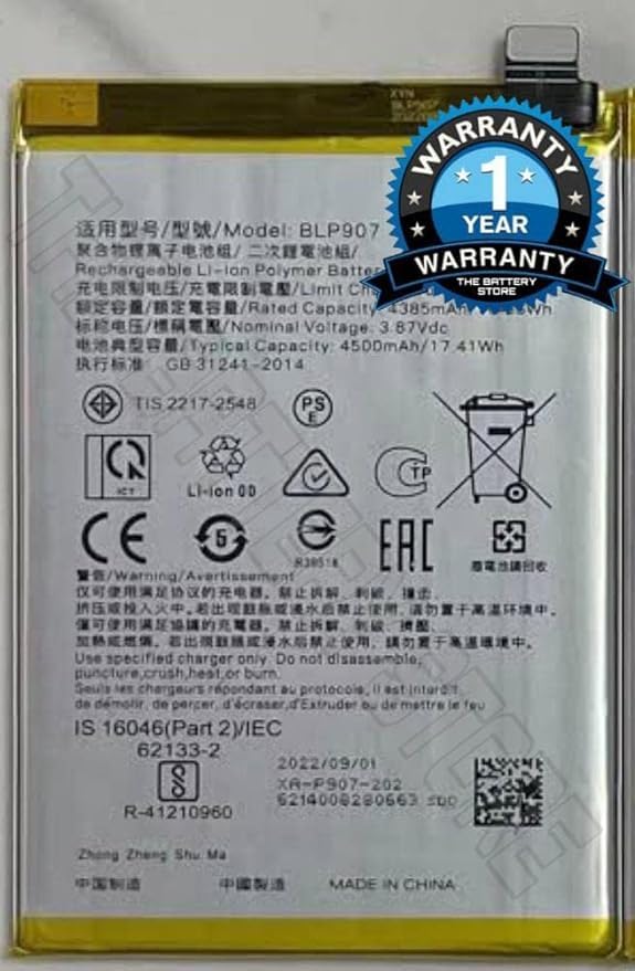 Original BLP907 Battery for A96 Reno 7Z Battery with 1 Year Warranty ...