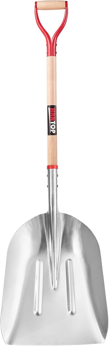 Amazon.com : HANTOP Aluminum Snow Scoop Shovel Wide Grain Shovels with ...