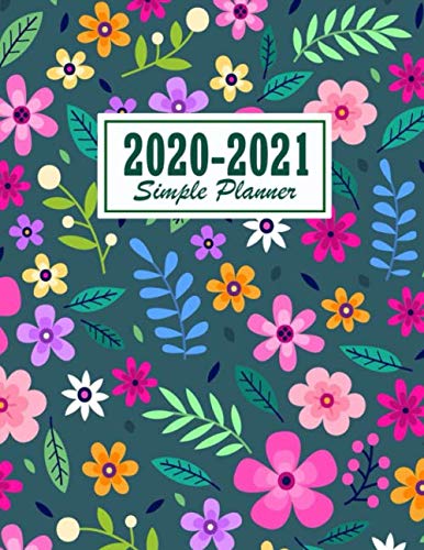 Amazon.com: 2020-2021 Simple Planner: Colorful Cover | 2 year planner ...