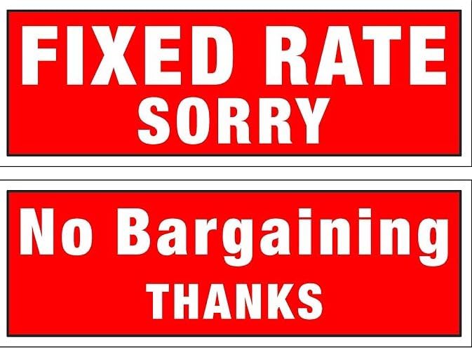 S.K Fixed Rate/No Bargaining Safety & Warning Sign Board Non Tearable ...