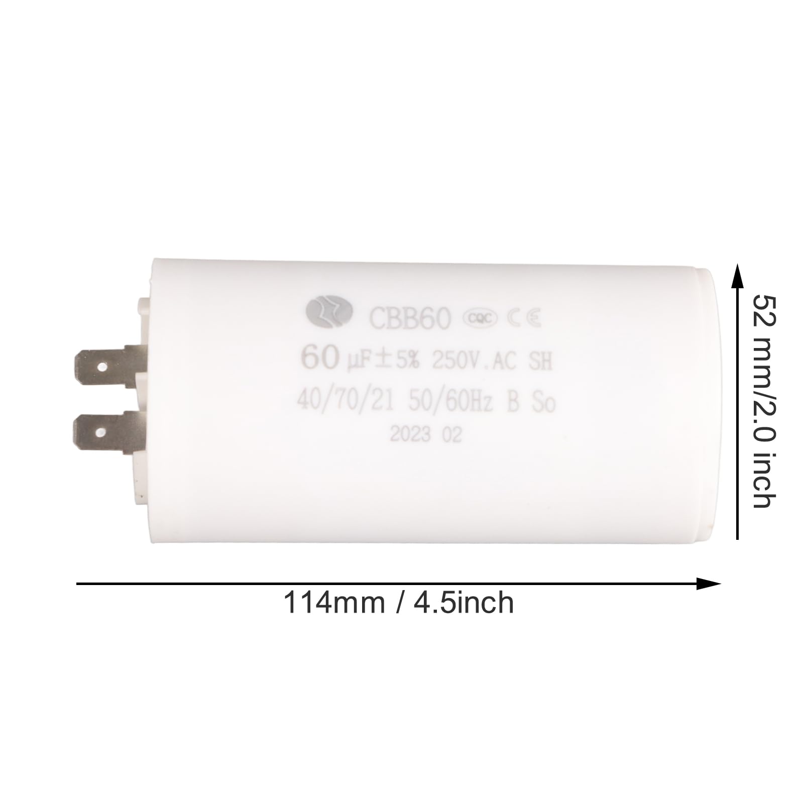 Buy CBB60 Capacitor, CBB60 Motor Run Capacitor, 60uf 250v Capacitor ...