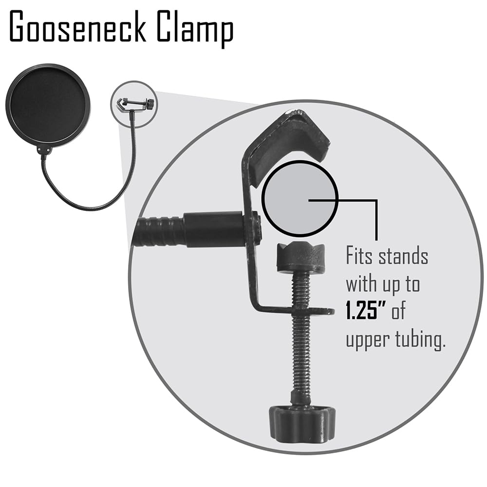 Snapklik.com : AxcessAbles 6 Inch Dual Layer Nylon Studio Microphone ...