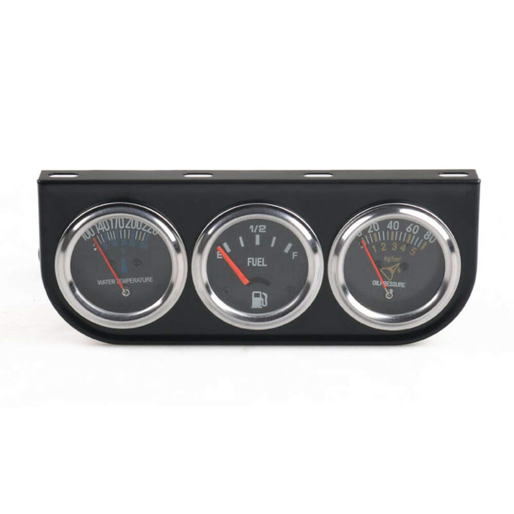 Amazon.com: 3 in 1 Car Triple Gauge Kit,2 Inch 52mm Oil Pressure Water ...