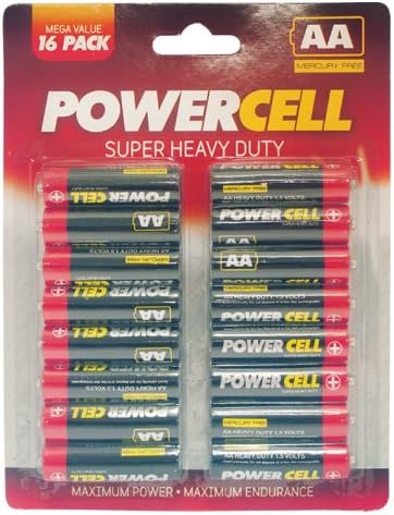 POWERCELL AA BATTERIES SUPER HEAVY DUTY 16 PACK: Amazon.co.uk ...