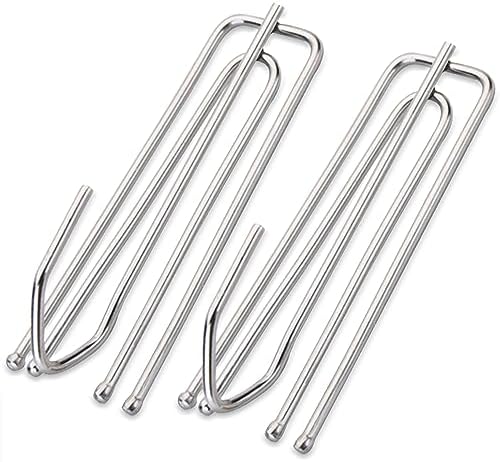Amazon.com: 60PCS Stainless Steel 4 Prongs Pinch Pleat Curtain Hooks ...