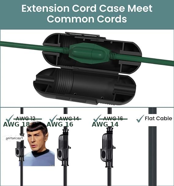 Amazon.com : US:E Outdoor Extension Cord Safety Cover 2pcs - Extension ...