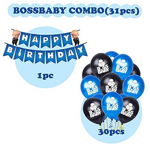 Party Propz Boss Baby Theme Birthday Decoration - 31Pcs Baby Boss Theme ...