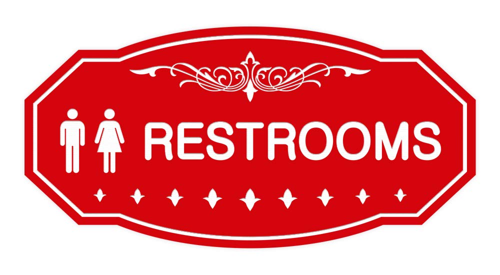 Victorian Restroom Signs