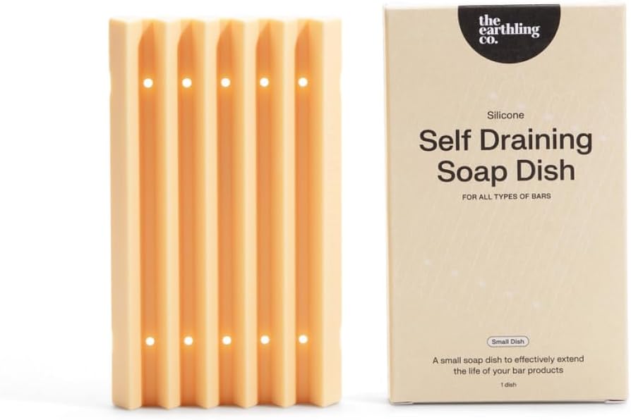 Amazon.com: The Earthling Co. Self Draining Soap Dish Silicone Soap ...