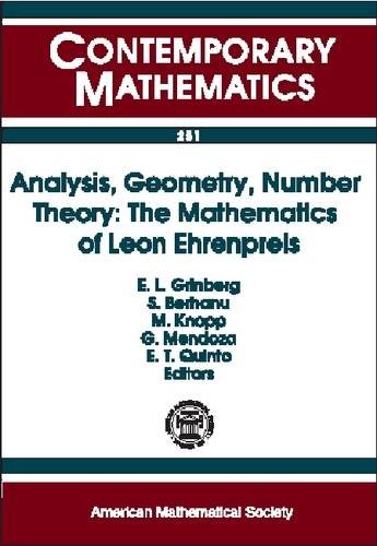 Analysis, Geometry, Number Theory: The Mathematics of Leon Ehrenpreis ...