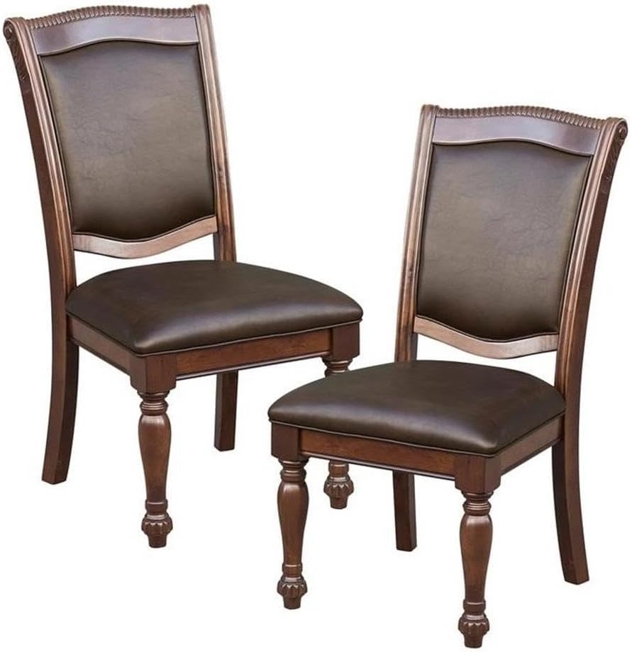 Amazon.com - Home Square Wilson Traditional Wood Padded Dining Chair in ...