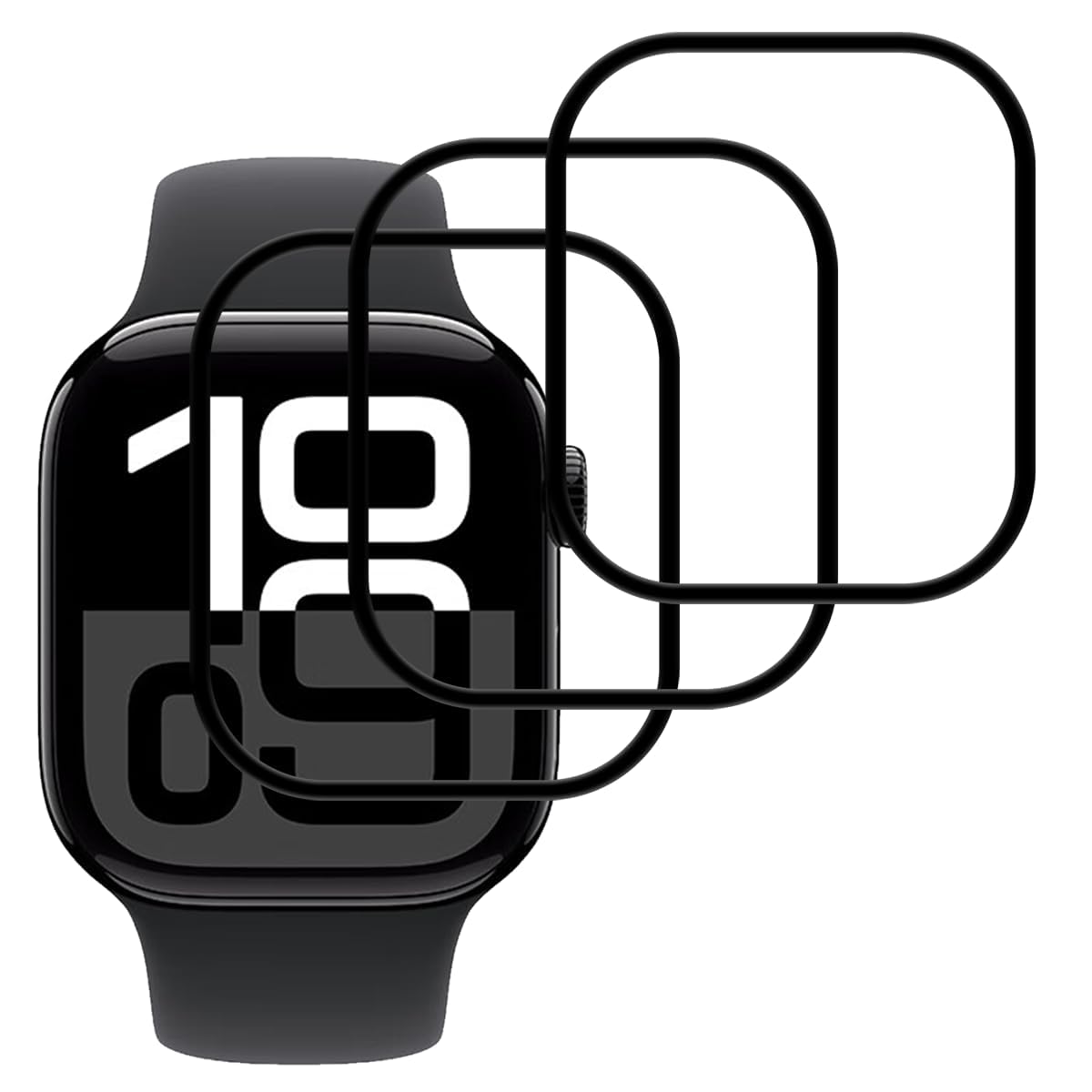 Amazon.co.jp: 【3枚セッ-高 品質】対応 Apple Watch series 10 46mm フイルム apple watch series10 保護フィルム Apple ...