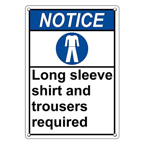 Amazon.com: Weatherproof Plastic Vertical ANSI Notice Long Sleeve Shirt ...