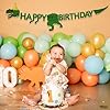 Amazon.com: Xustanina Dinosaur Happy Birthday Banner Dinosaurs Themed ...