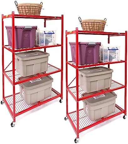 Origami R5 Foldable 4-Tier Garage Shelving Heavy Duty Shelving with ...