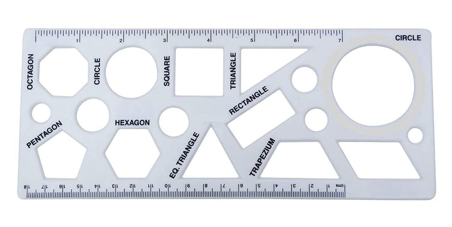 Buy DREAM XPLORE Stencil for Drawing 17 Shapes Stencils for Kids ...