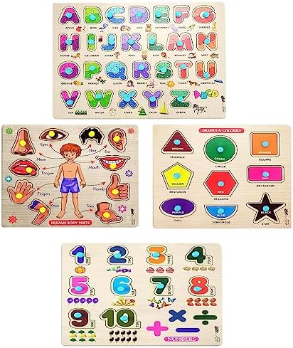 APPSTER Colorful Wooden Puzzle Toy for Kids Jigsaw Puzzles for Adults ...