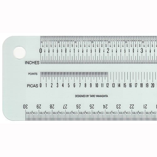 Schaedler Precision Ruler - 12 Inch Single A (Inch/Metric/Pica ...