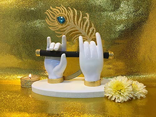 Buy NPC™ | Gold Plated Krishna Ji Hands with Flute | Handcrafted Statue ...