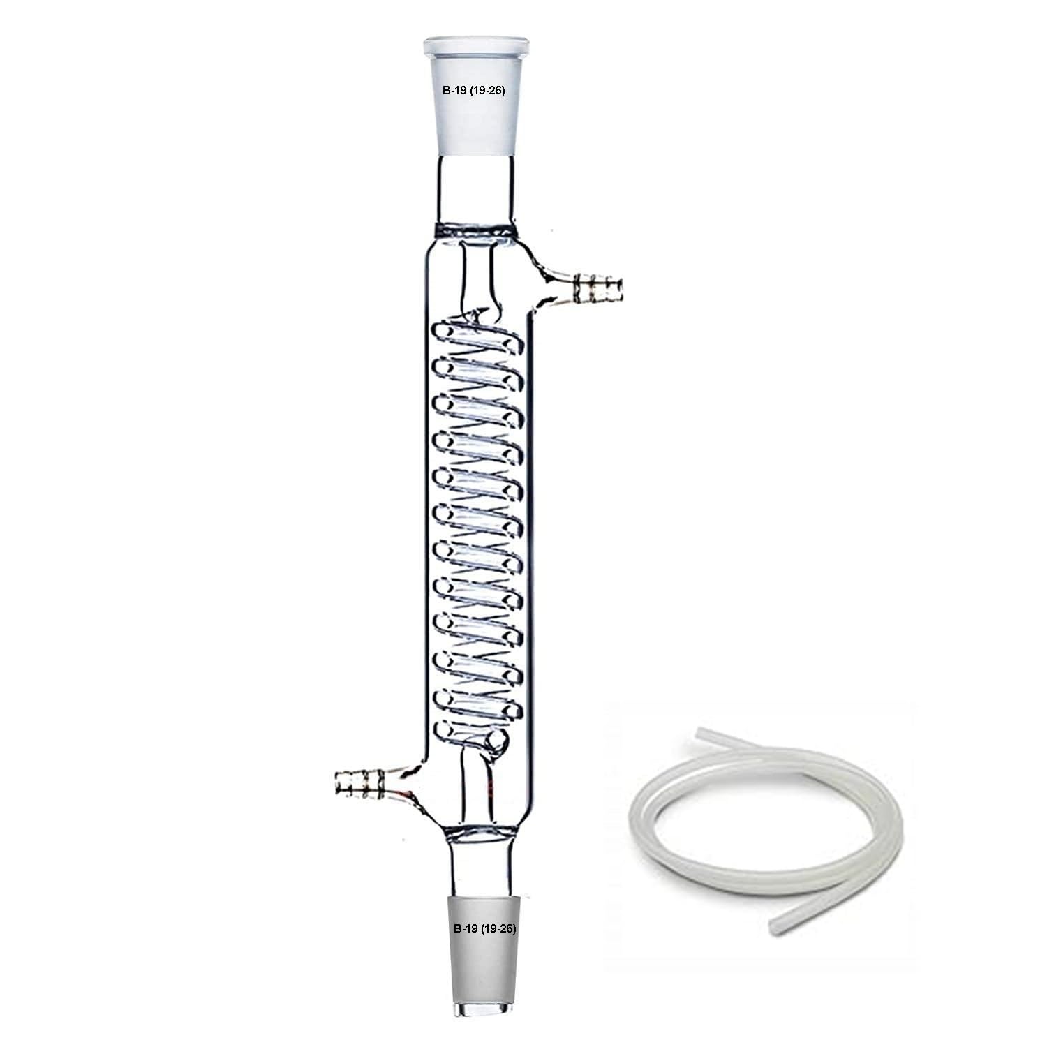 ABGIL BOROSILICATE GLASS CONDENSER COIL WITH JOINT & RUBBER TUBES FOR ...