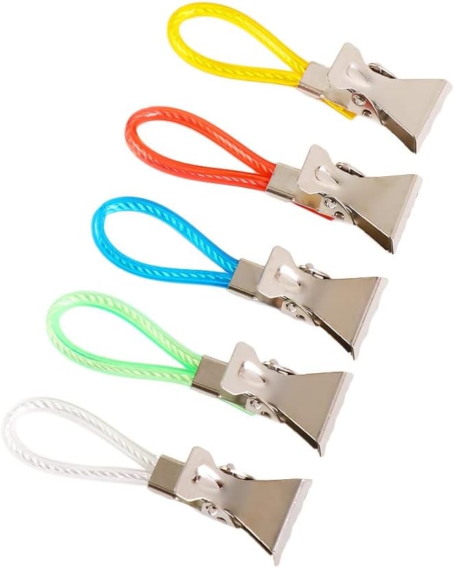 Amazon.com - Vctitil 5Pcs Towel Clips, Multicolor Metal Tea Towel Clips ...