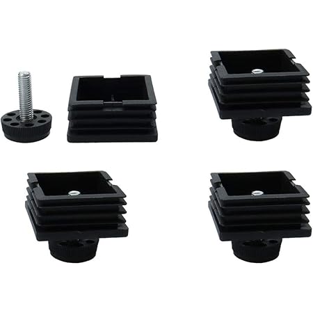 uxcell Leveling Feet 50 x 50mm Square Tube Inserts Kit Furniture Glide ...
