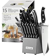 Amazon.com: McCook® Kitchen Knife Sets,German Stainless Steel Knives ...