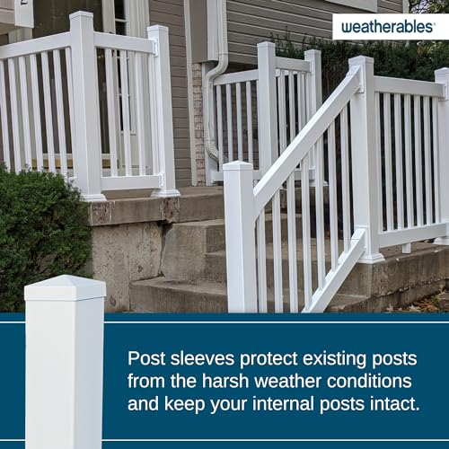 Weatherables 4x4 Post Sleeve – Weatherproof Premium Outdoor Vinyl Post ...