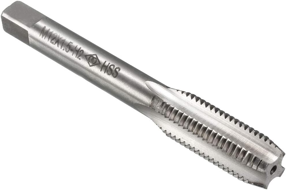 Amazon.com: AUTUT 2 Pcs Metric M12 x 1.5mm Tap, HSS 4 Flute Machine ...