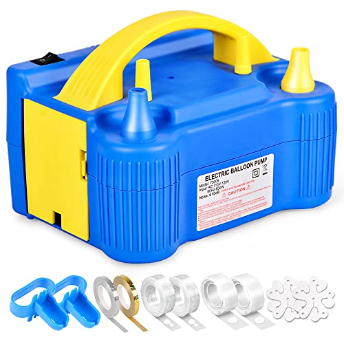 Electric Balloon Pump, LooLaa Balloon Air Pump Dual Nozzle Balloon ...