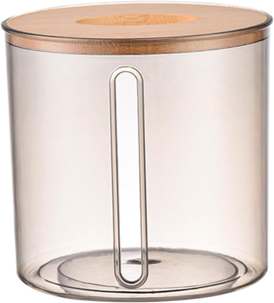 Amazon.com: Cabilock Clear Roll Tissue Box Holder with Wooden Cover ...