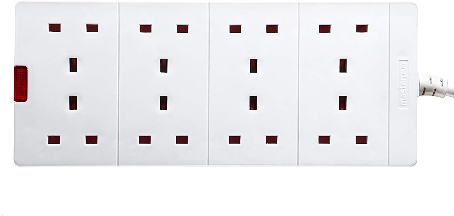 Masterplug Eight Socket Extension Lead with Power Indicator, 2 Metre ...