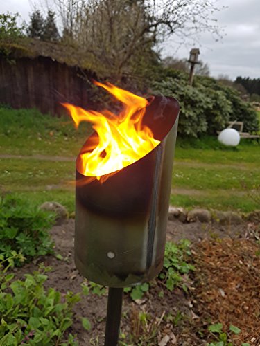 Gartenfackel Metall Rost