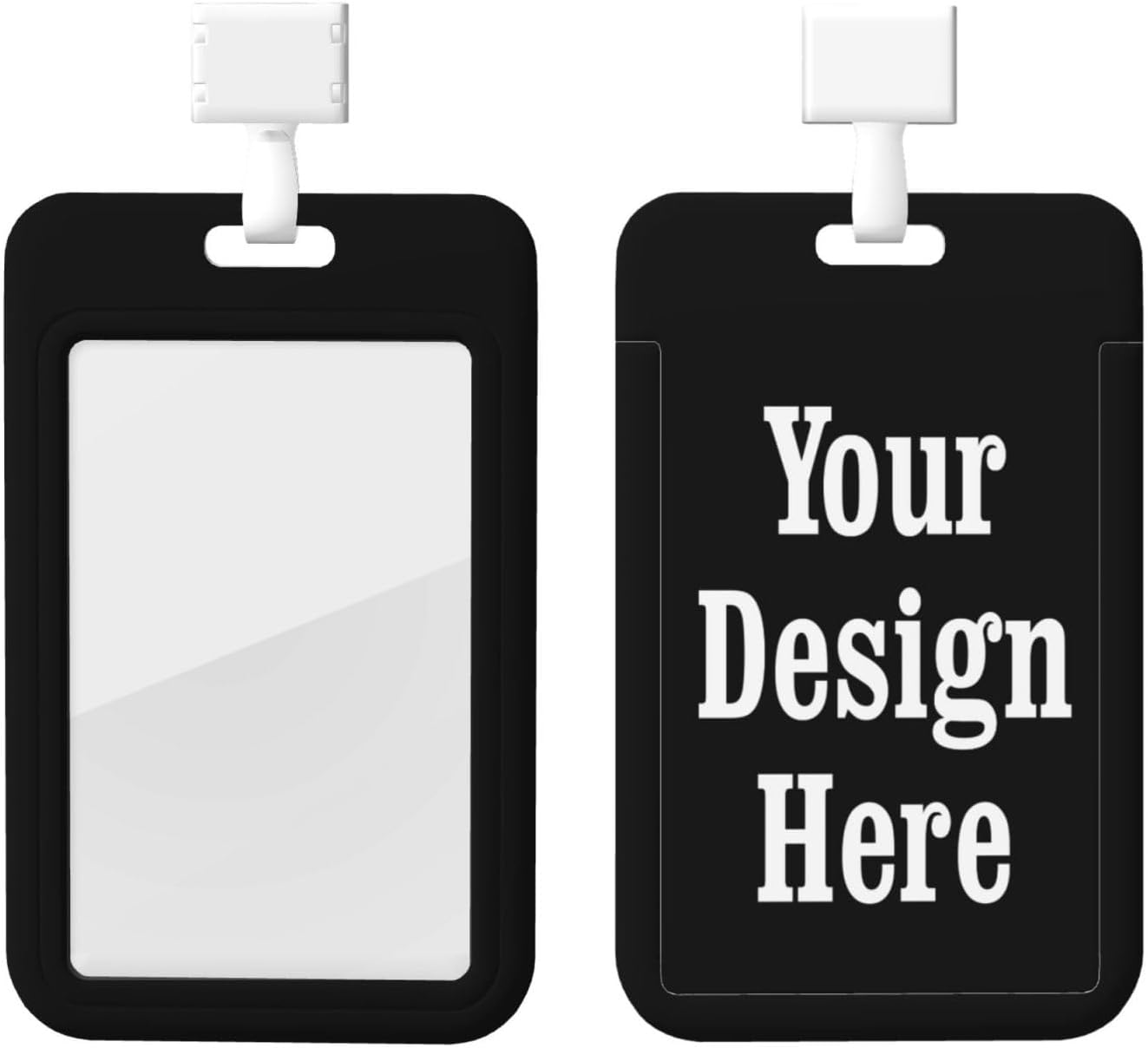 Amazon.com : Custom ID Badge Holders Customized Badge Holders Add Your ...