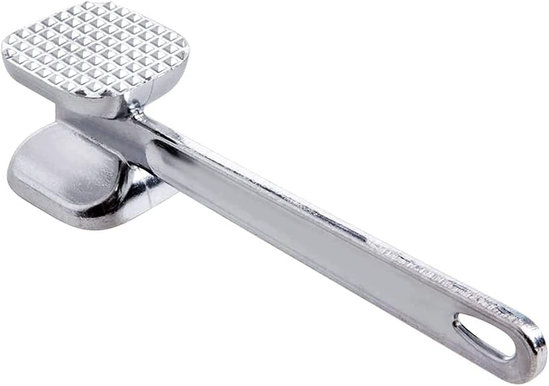 Vision21® Meat Tenderizer Aluminum Tool Two-Sided Meat Hammer-Heavy ...