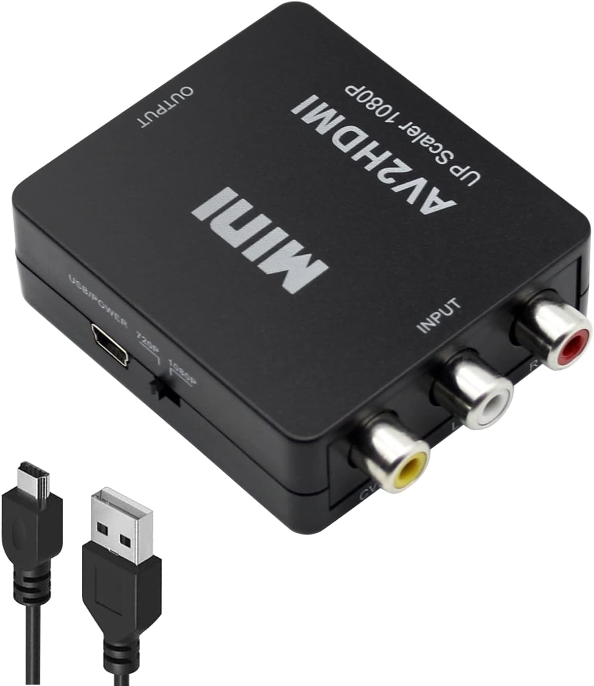 Amazon.com: RCA to HDMI Converter, AV to HDMI Adapter,1080P Mini Rca ...