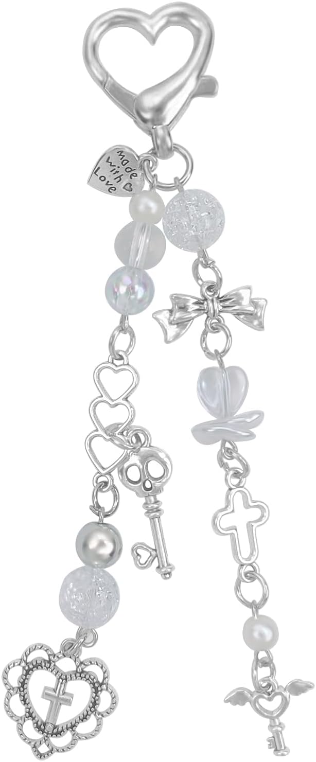 Cute Keychain Aesthetic Y2K Keychain Accessories Cute Heart Butterfly ...