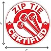 Amazon.com: Zip Tie Certified Funny Stickers - Zip Tie Certified Decal ...