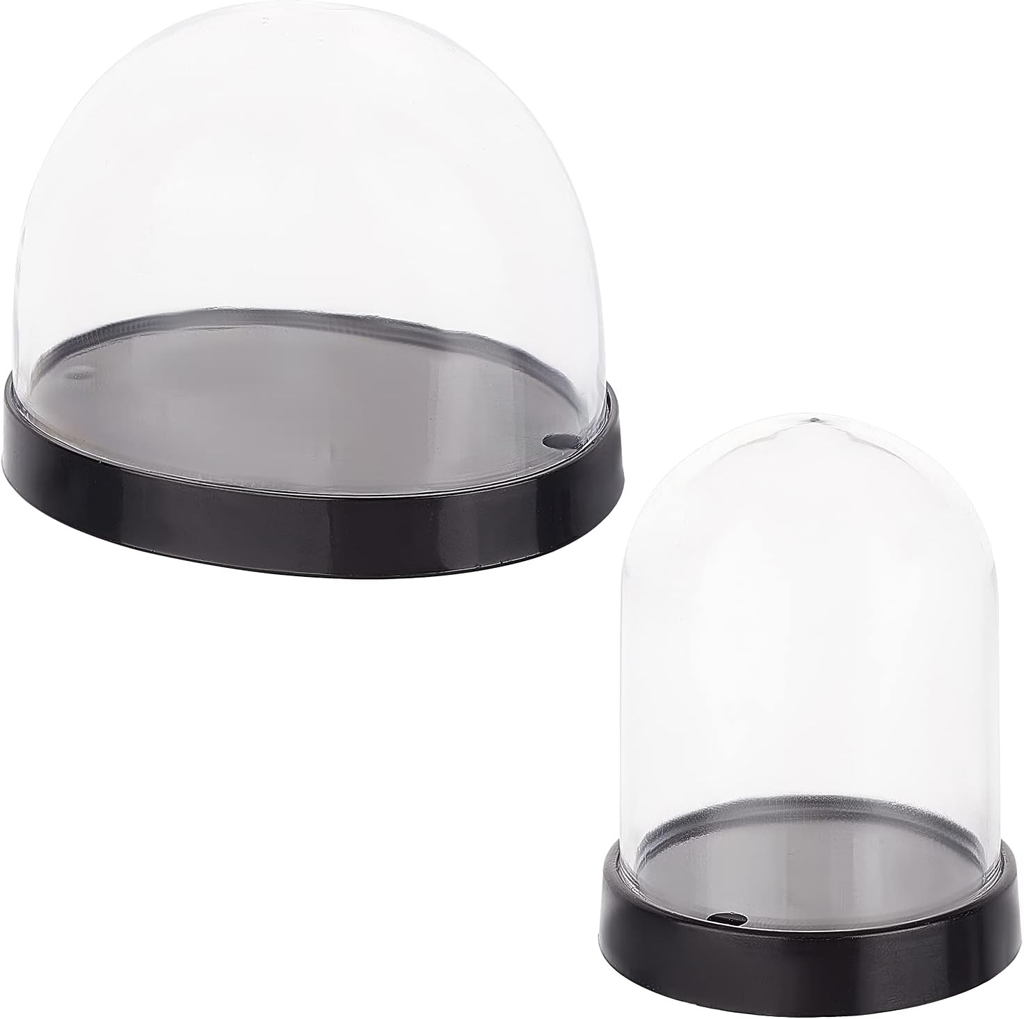 Amazon.com: AHANDMAKER 2 Style Acrylic Display Dome Cloche with Black ...