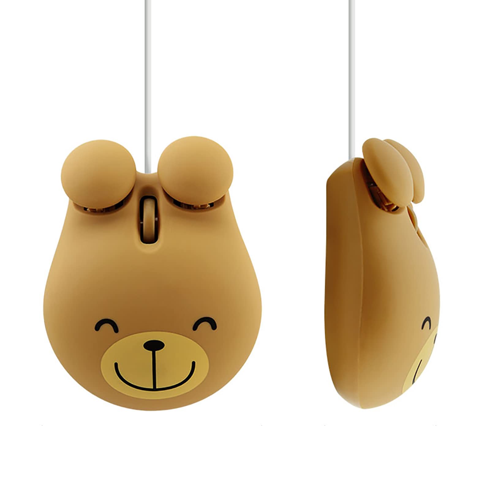 Amazon.com: JieruiDeng Cute Animal Bear Mouse, USB Wired Computer Mouse ...